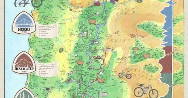 Oregon Timber Trail Map - EasyZoom | Place for high-resolution images